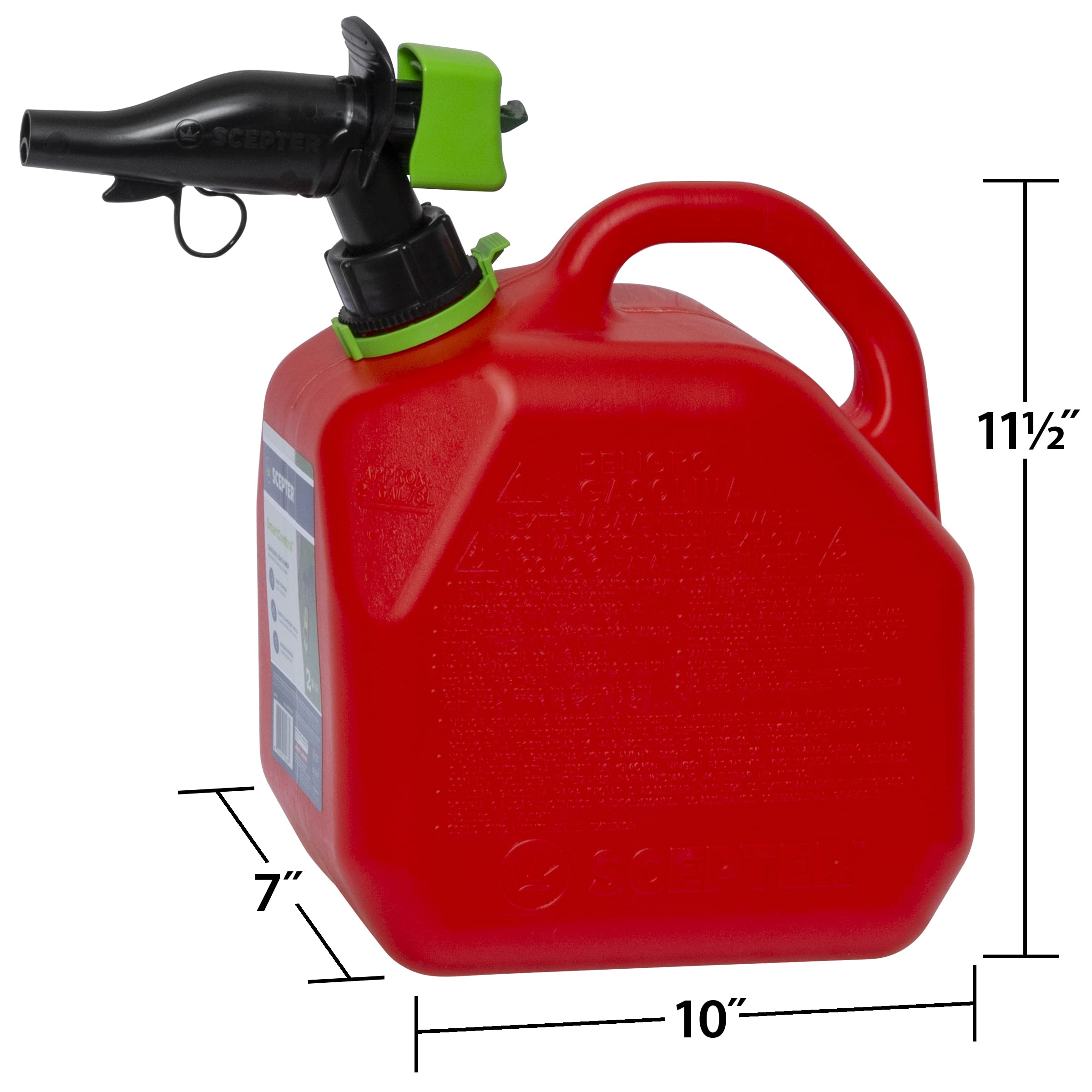 Scepter FR1G252 Fuel Container with Spill Proof Smart Control Spout ...