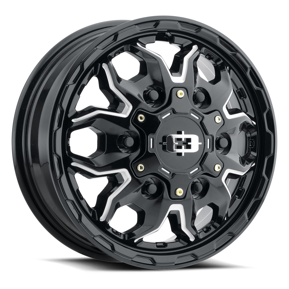 Vision Wheel 410-7775GBMS45 17x7.5 410 Korupt Gloss Black Milled Spoke ...