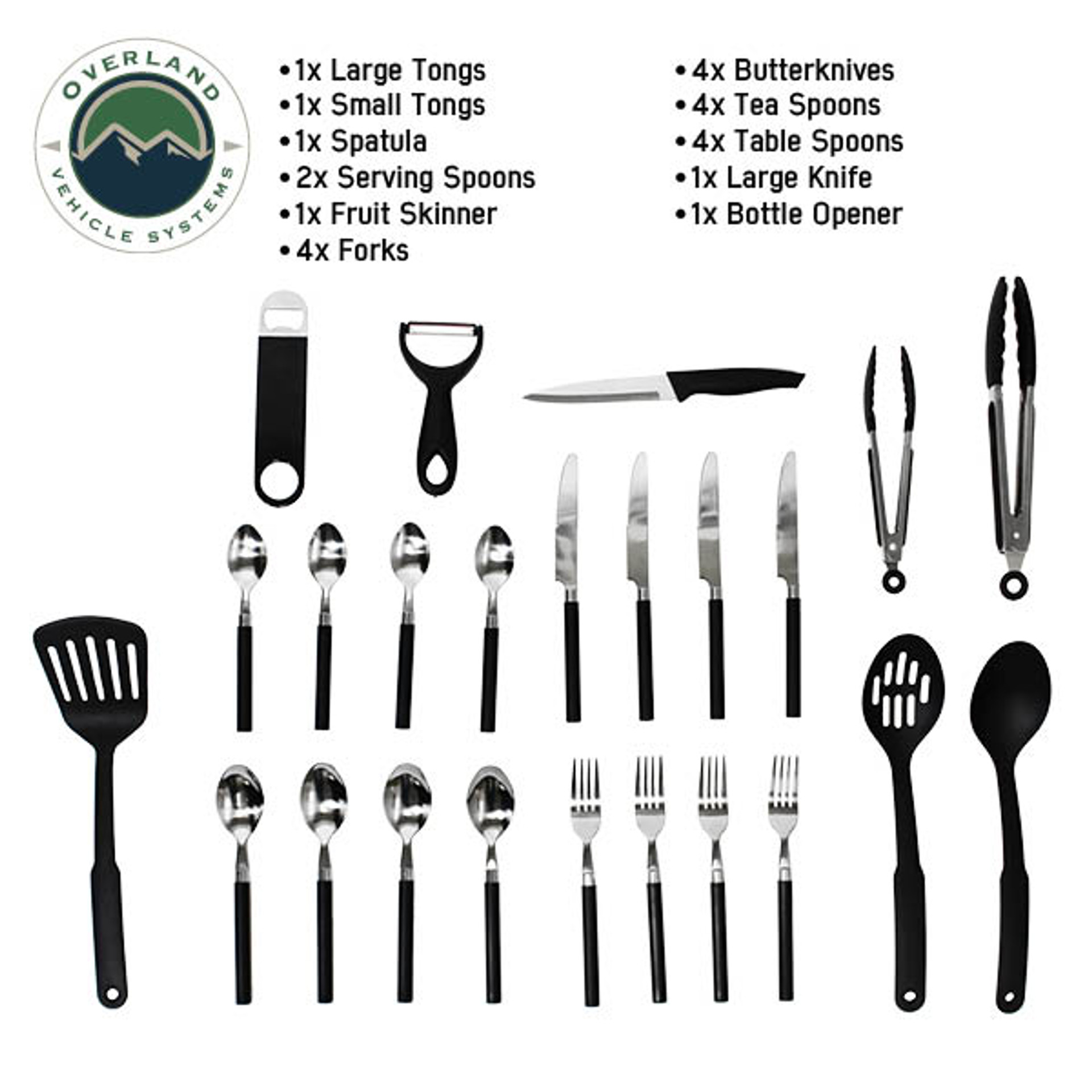 Overland Vehicle Systems 21010505 Overland Kitchen Kit - 24 Piece ...