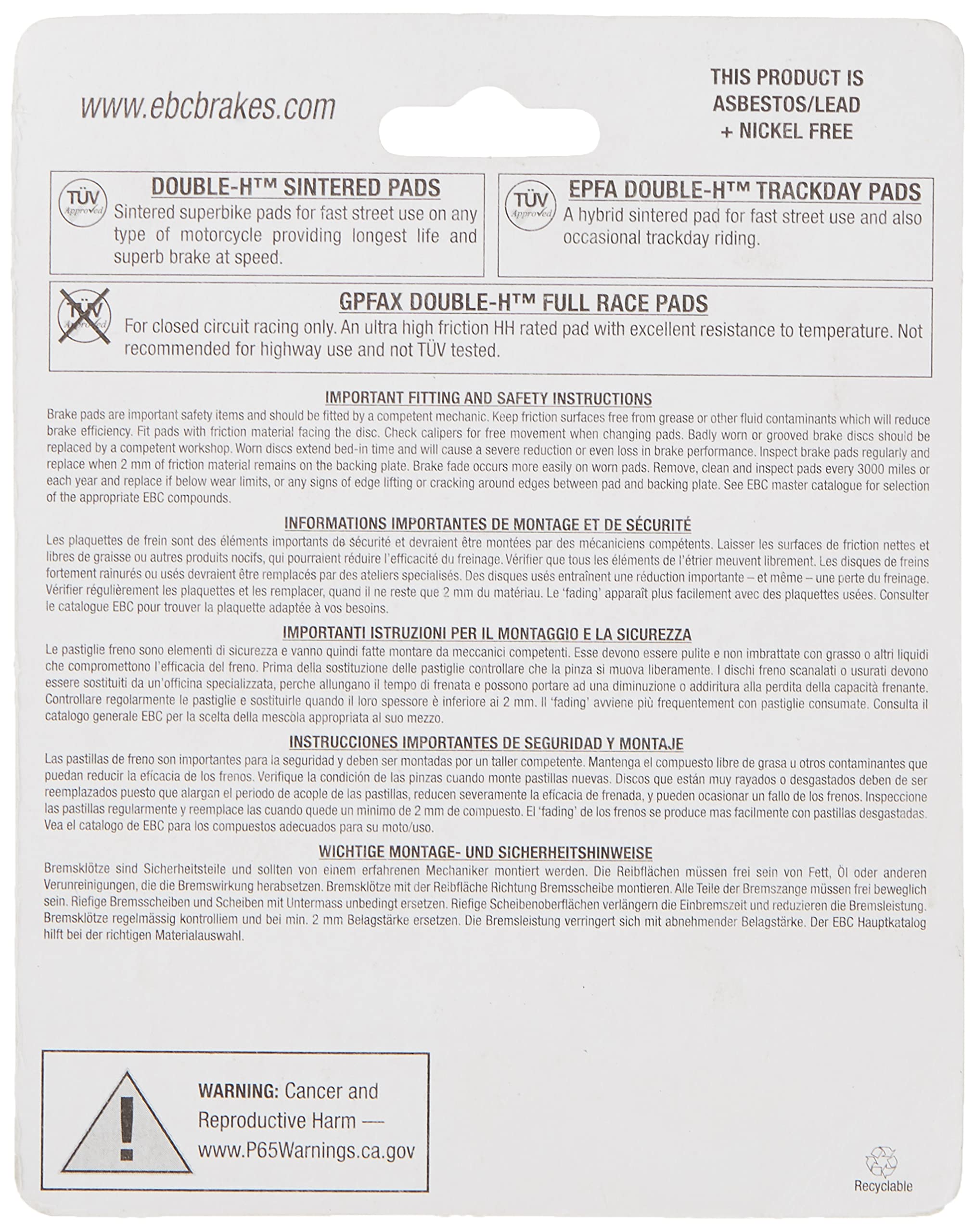 EBC FA266HH EBC BRAKE DISC PADS | Autoplicity