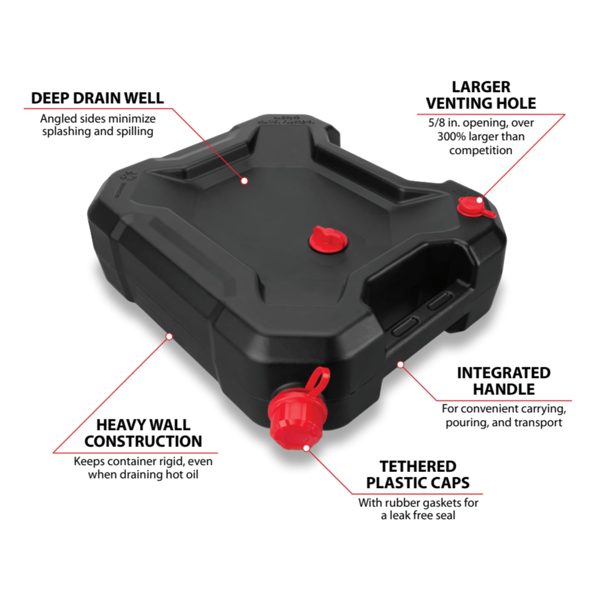 Performance Tool W4077 Wilmar Corp. / 16 Quart Oil Drain Container ...