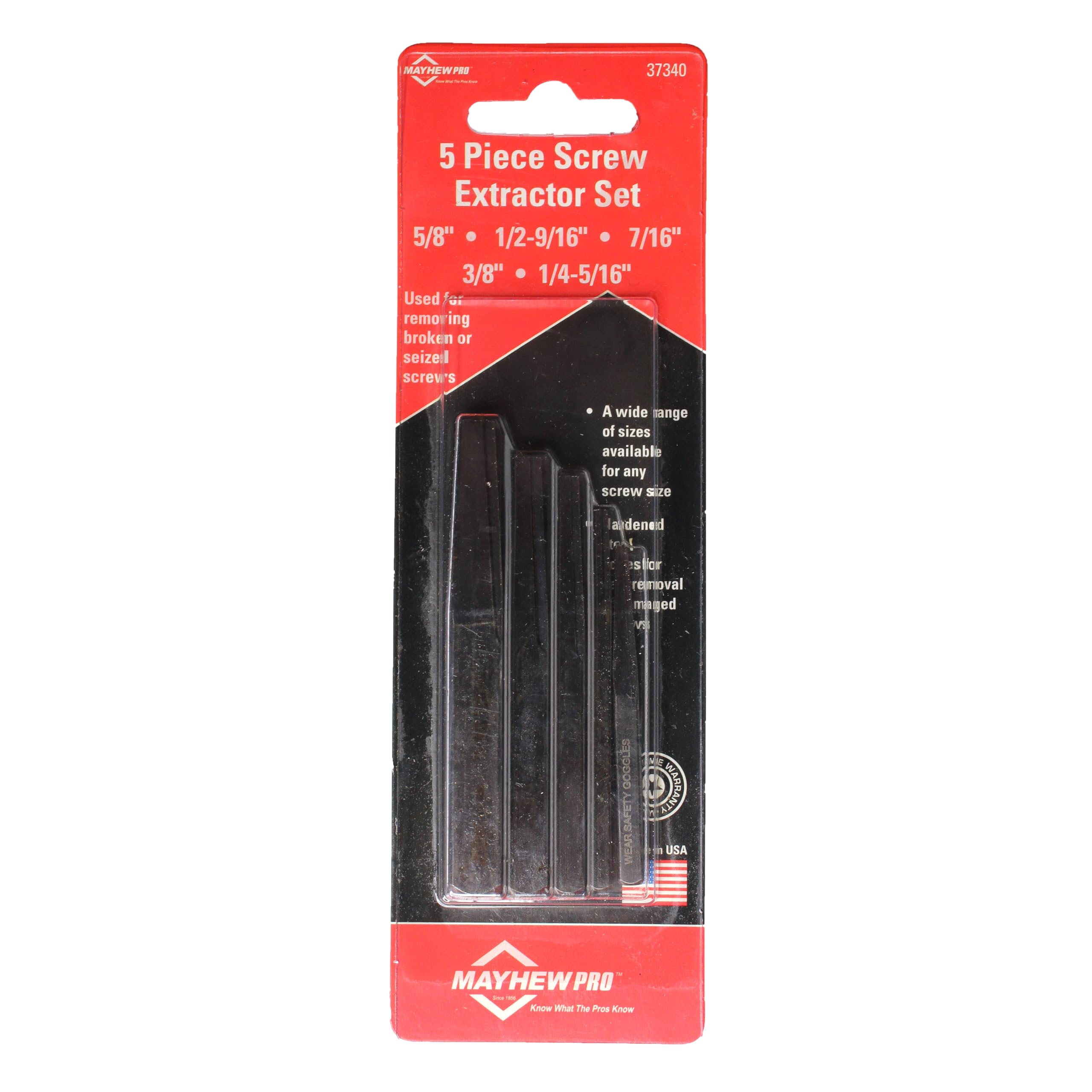 Mayhew 37340 5PC Screw Extractor Set Display | Autoplicity