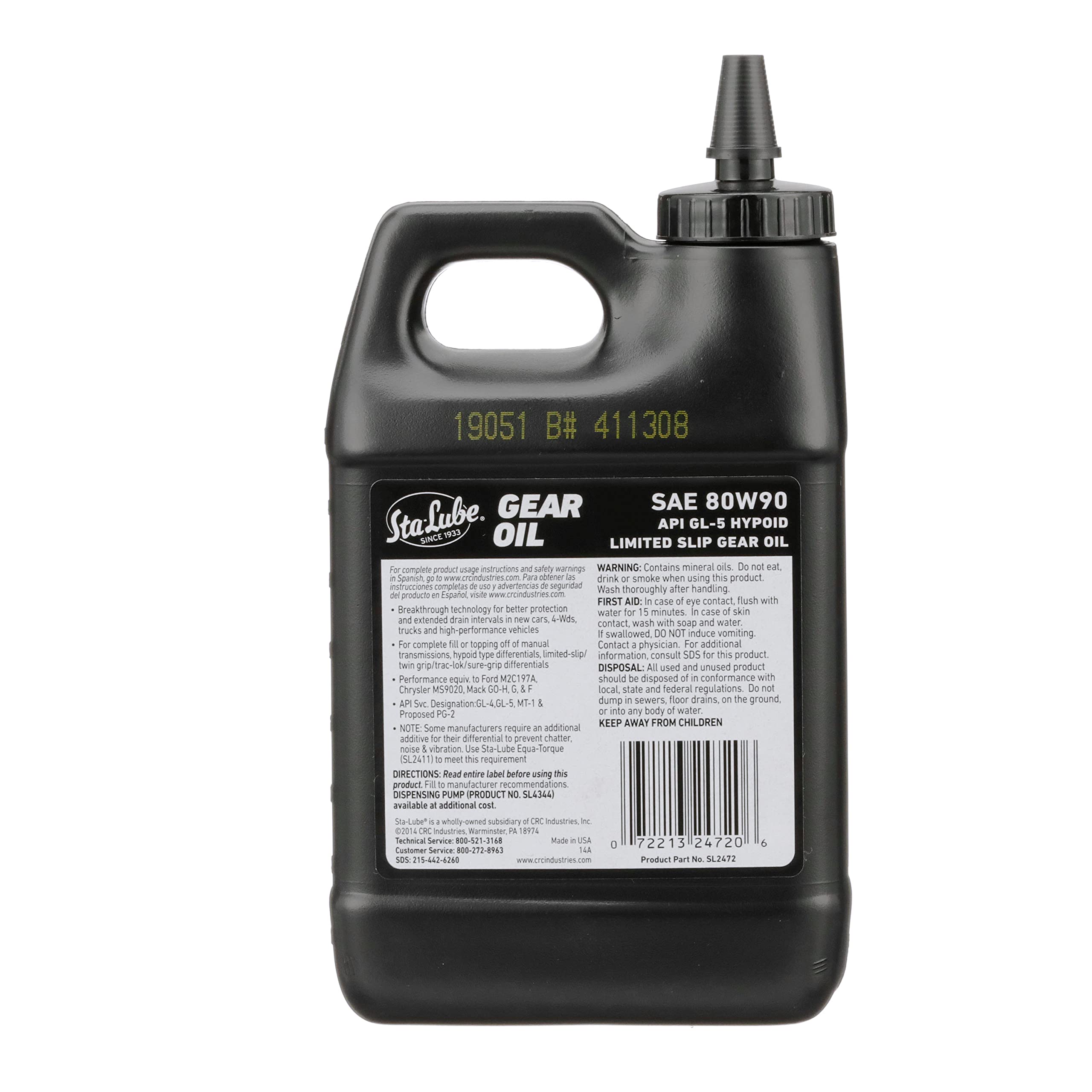 CRC Industries SL2472 Crc Sl2472 Api/gl-5 Plus New Generation Limited ...