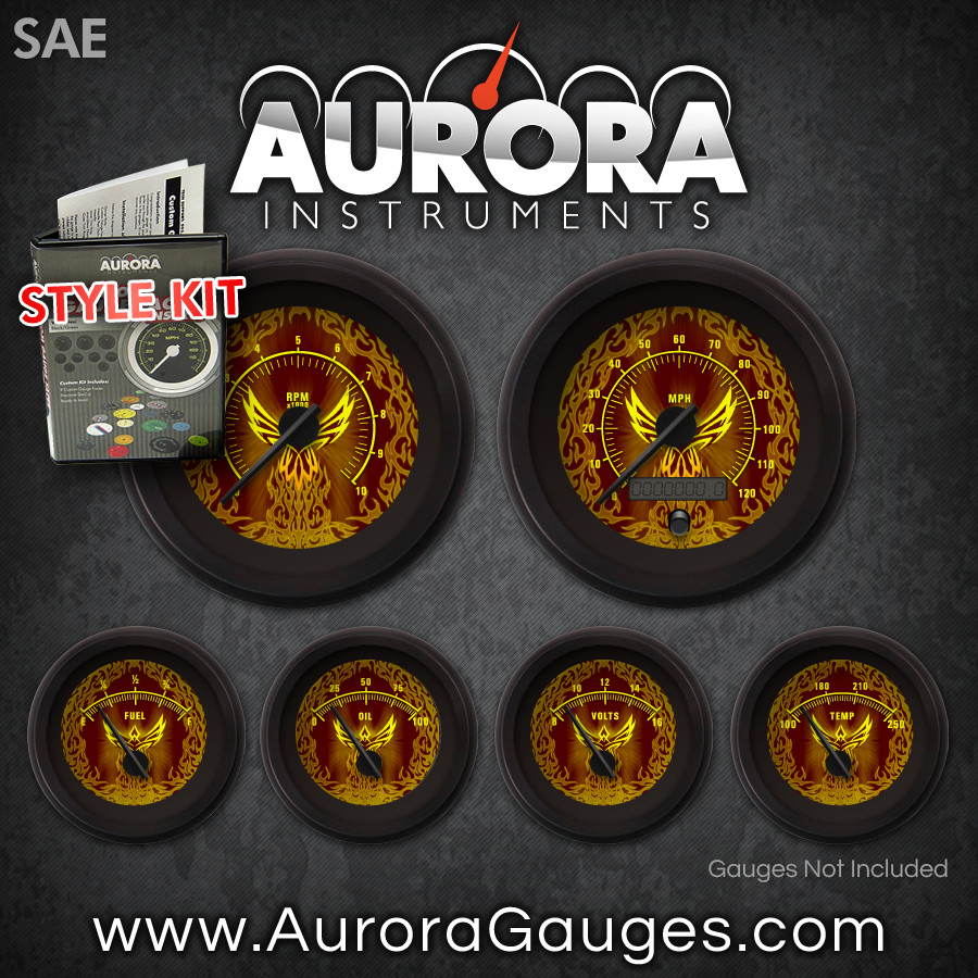 Aurora 2000 Instruments Style Kit - Sae Phoenix Series, Black Modern ...