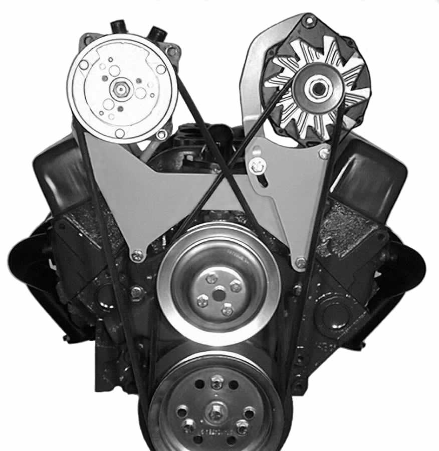 Alan Grove Components 200L Alt.Bracket SBC ShortPump Driver Side High ...