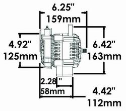 Powermaster 8142 Denso Racing Alternator 120 Amp | Autoplicity