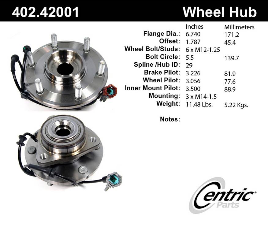 Centric 402.42001 Premium Hub Assembly | Autoplicity