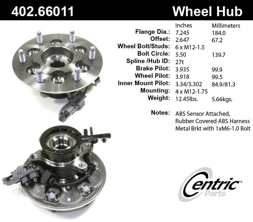 Centric 402.66011E Standard Hub | Autoplicity