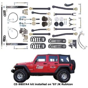 Currie CE9807A4 5 Inch Johnny Joint Suspension Lift Kit With Rear ...