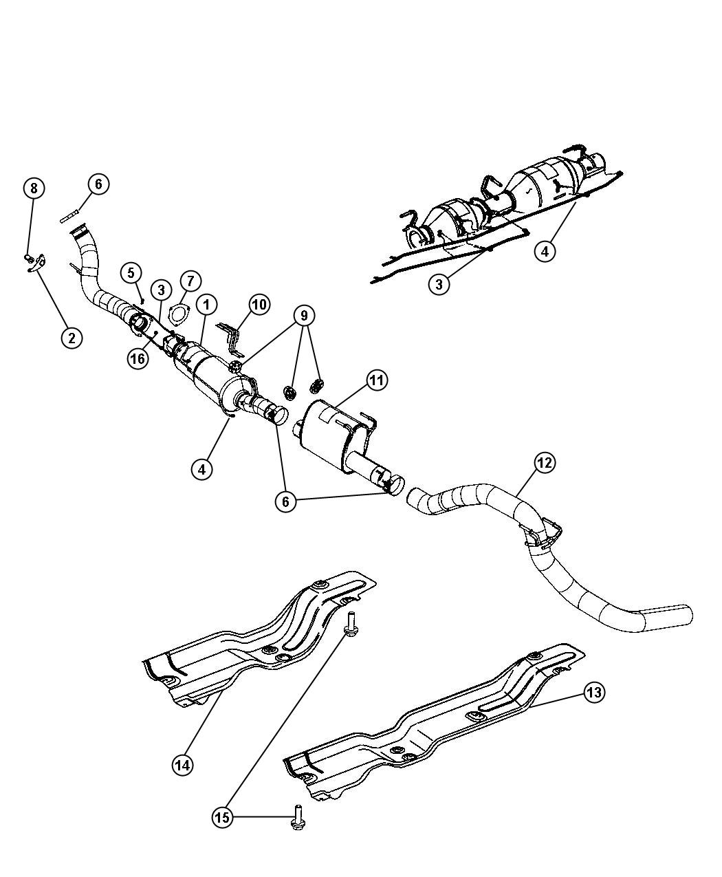 Mopar Performance 52122213AB MOPAR Gasket Flange | Autoplicity