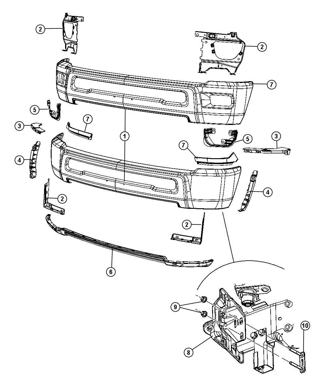 Mopar Performance 68045698AB MOPAR Bumper | Autoplicity