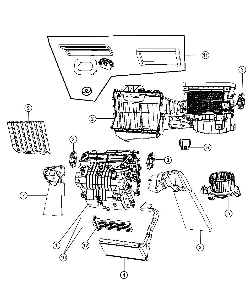 Mopar Performance 68018109AA A/C and Heater Actuator | Autoplicity