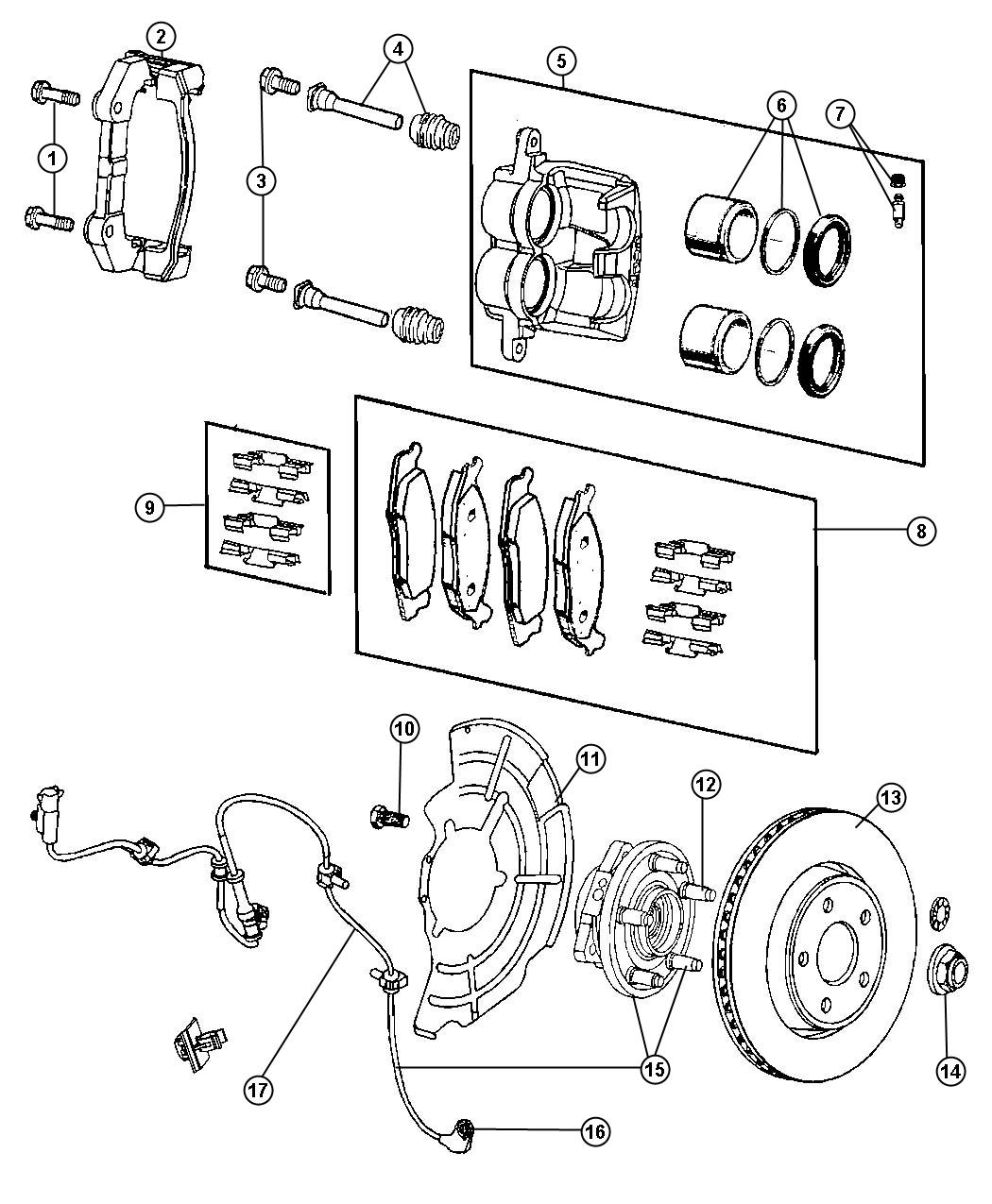 Mopar Performance 68052369AA Pad Kit | Autoplicity