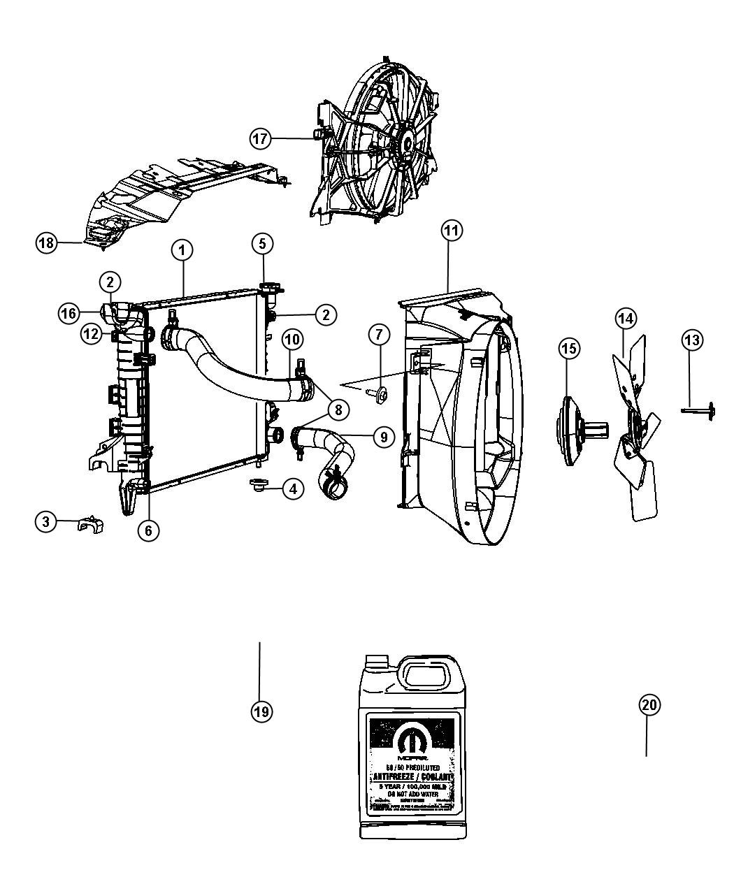 Mopar Performance 55056862AB MOPAR Shroud | Autoplicity