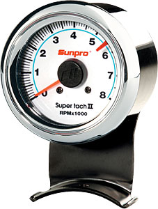 Sunpro CP7911 Mini Super Tachometer II - White Dial | Autoplicity