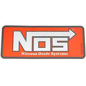 NOS 19208 Nitrous Oxide Systems LOGO DECAL 1-3/8 X 2-7/8 | Autoplicity