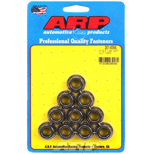 ARP 301-8358 M12 X 1.25 12pt nut kit | Autoplicity ARP 301-8358 M12 X 1.25 12pt nut kit | Autoplicity