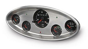 Lokar BDI-9102 Oval Billet Aluminum Dash Insert 5 Gauge | Autoplicity