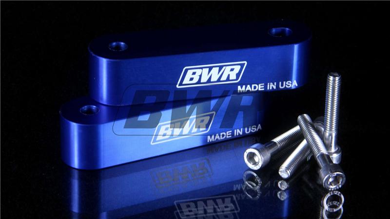 BlackWorks Racing BWAC-0107BL BWR Billet Hood Risers | Autoplicity