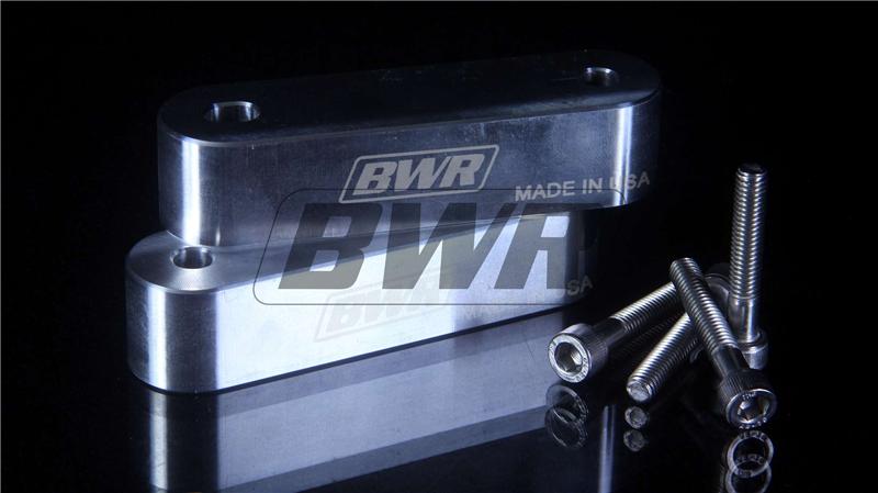BlackWorks Racing BWAC-0107PO BWR Billet Hood Risers | Autoplicity